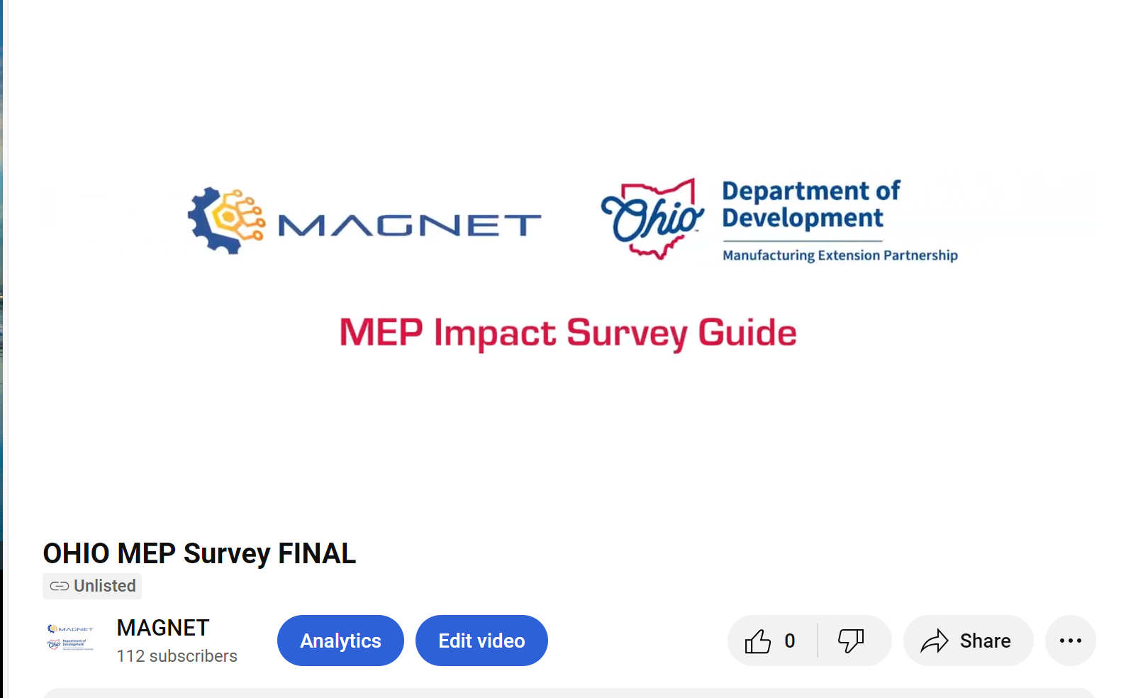 Ohio MEP Survey Video